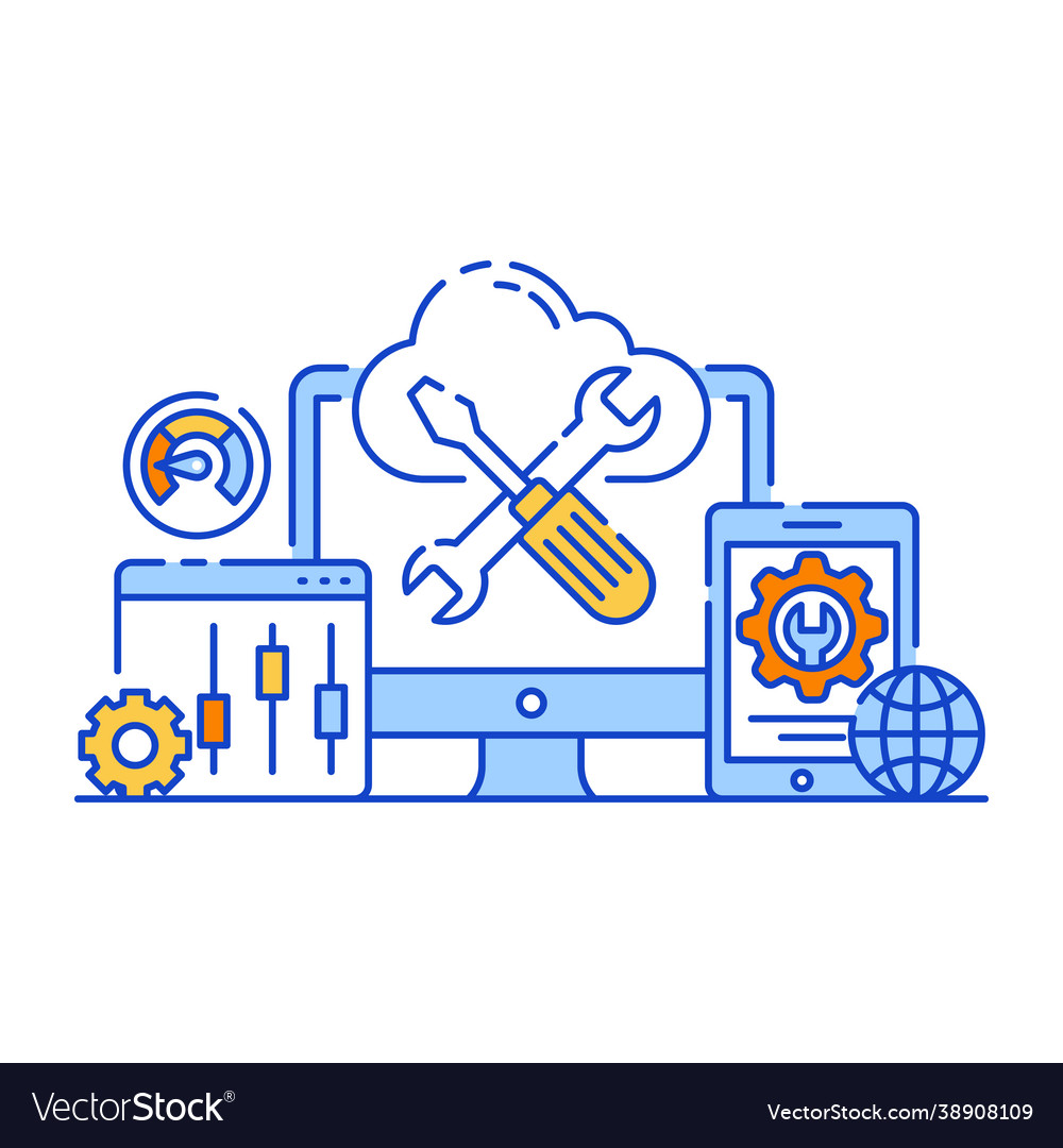 Cloud setting Royalty Free Vector Image - VectorStock