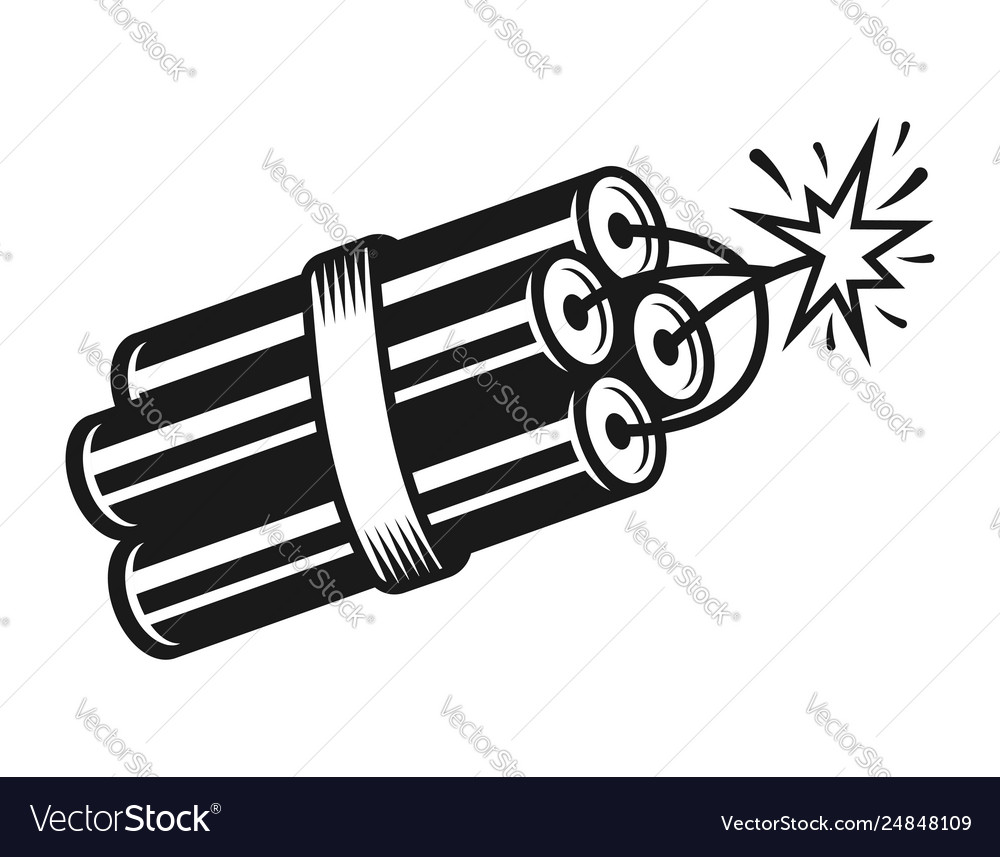 Stack burning dynamite Royalty Free Vector Image