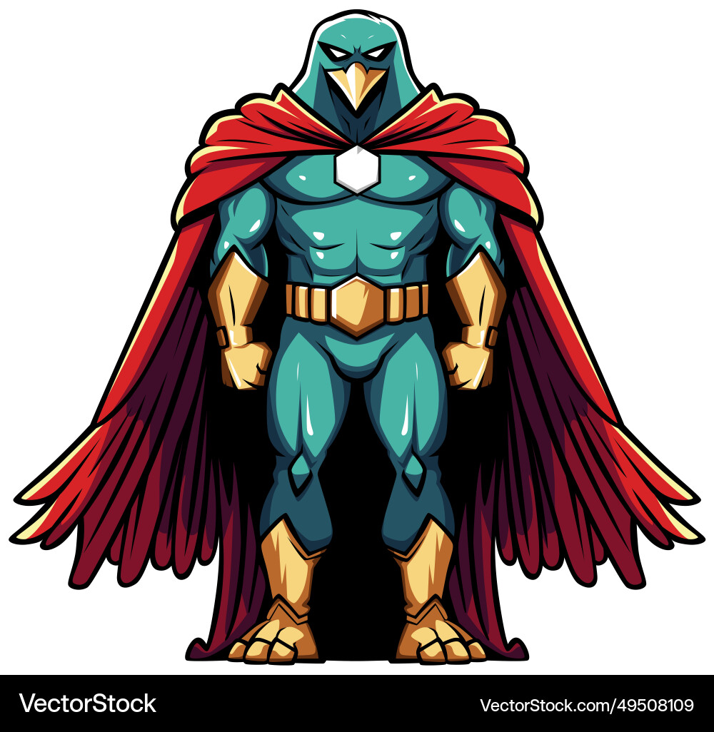 Superhero eagle isolated Royalty Free Vector Image