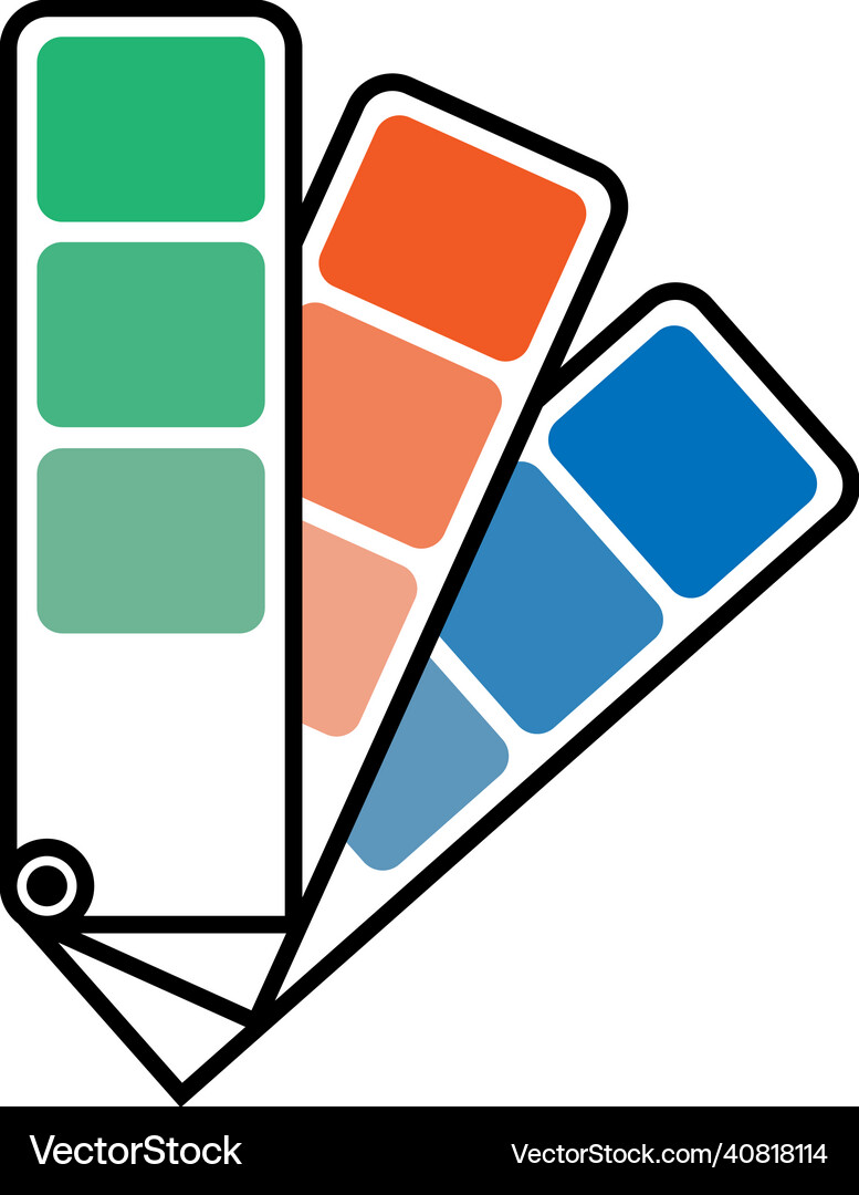 Color palette icon design template isolated Vector Image
