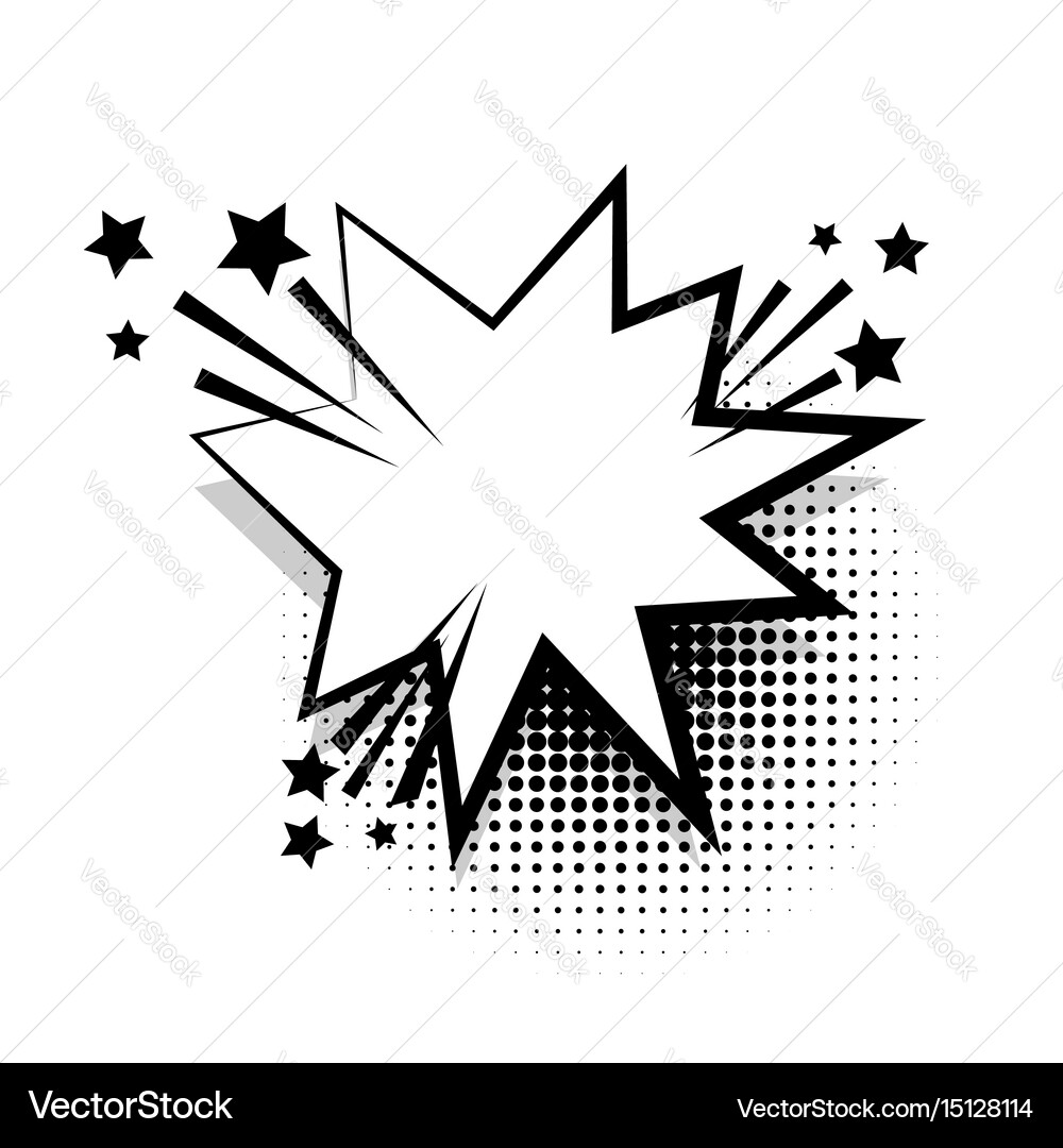 Comic Speech Bubble Template Royalty Free Vector Image