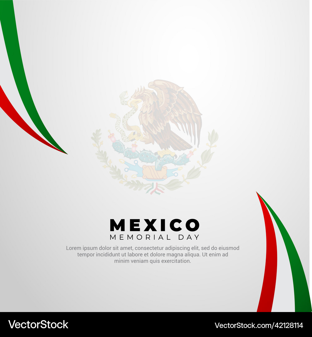Flat style mexico memorial day design Royalty Free Vector