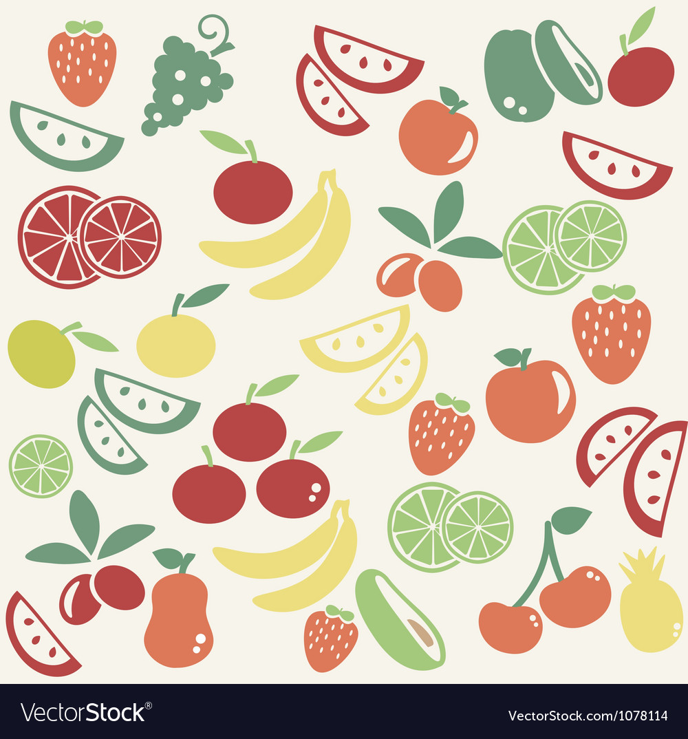 Fruit pattern Royalty Free Vector Image - VectorStock