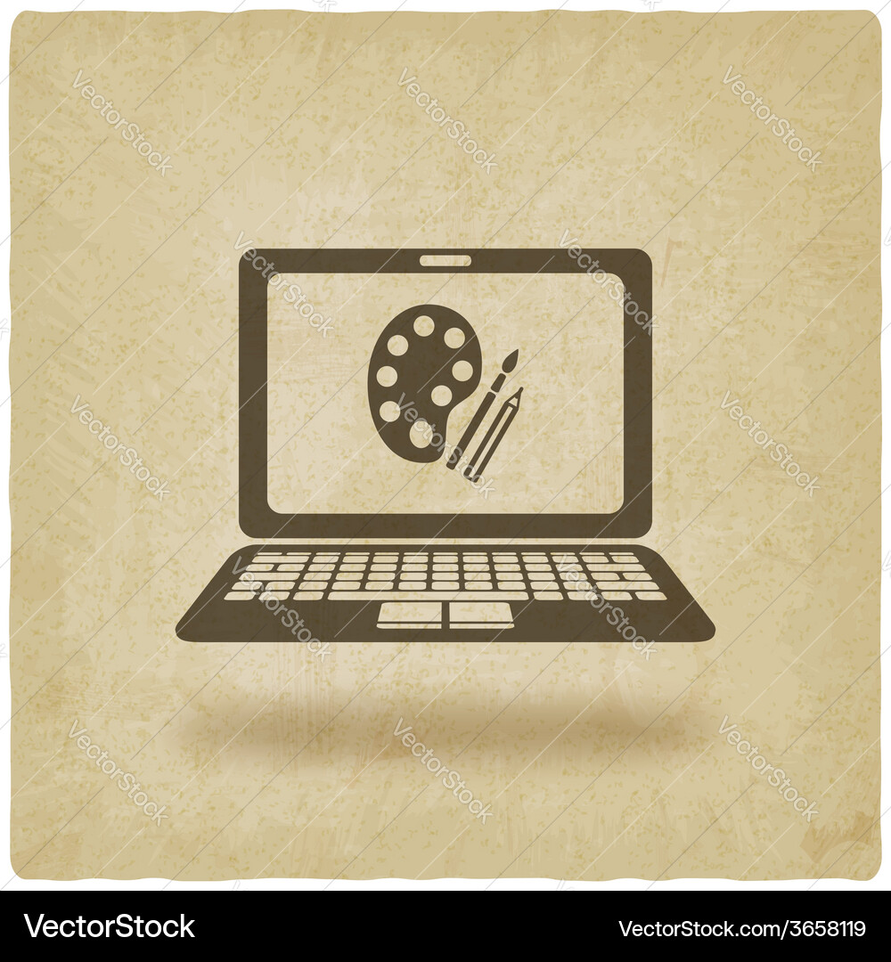 Distance online learning symbol Royalty Free Vector Image