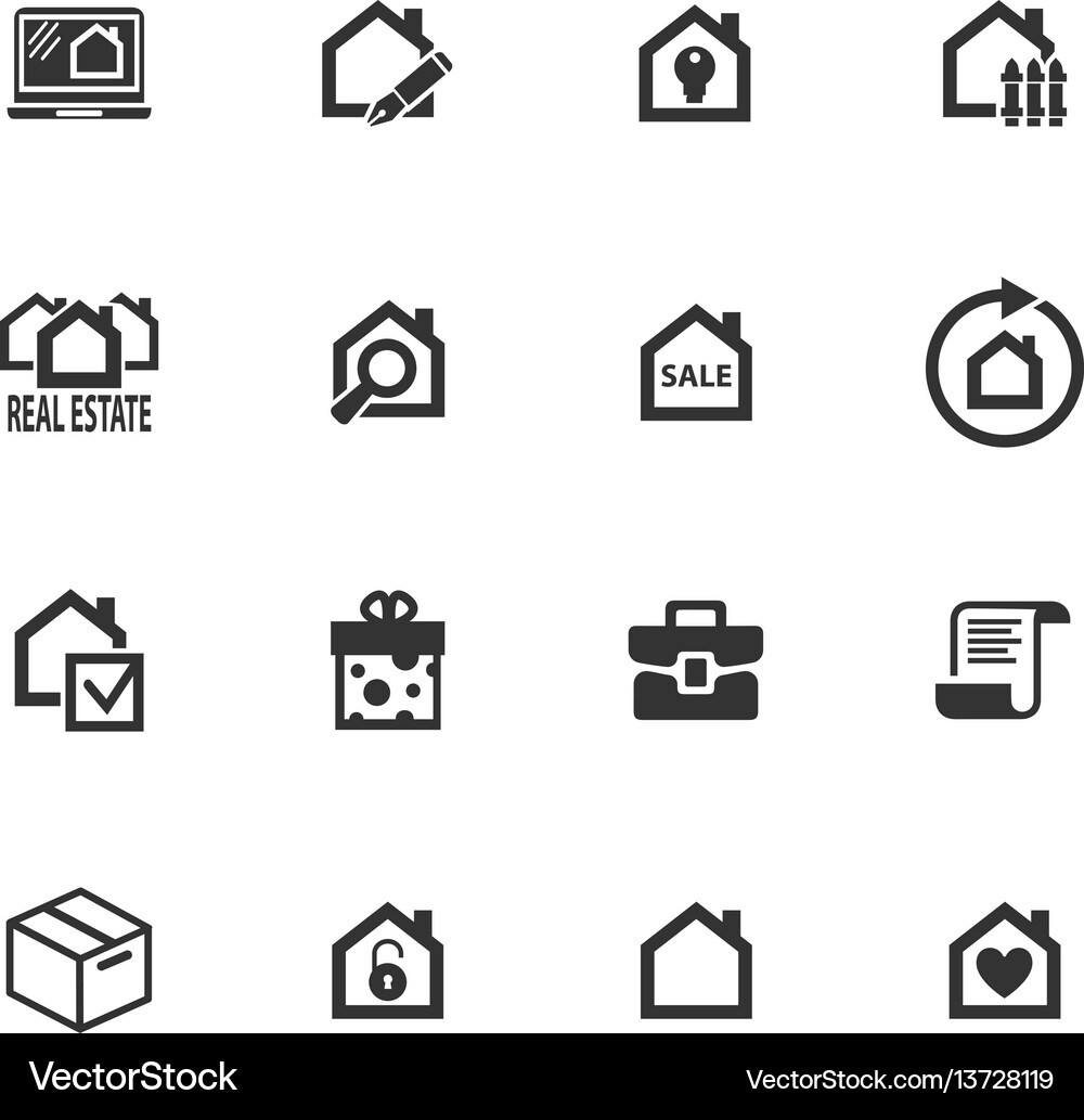 Real estate icons set Royalty Free Vector Image