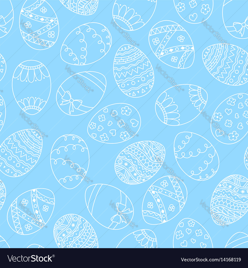 Seamless simple pattern with easter eggs Vector Image