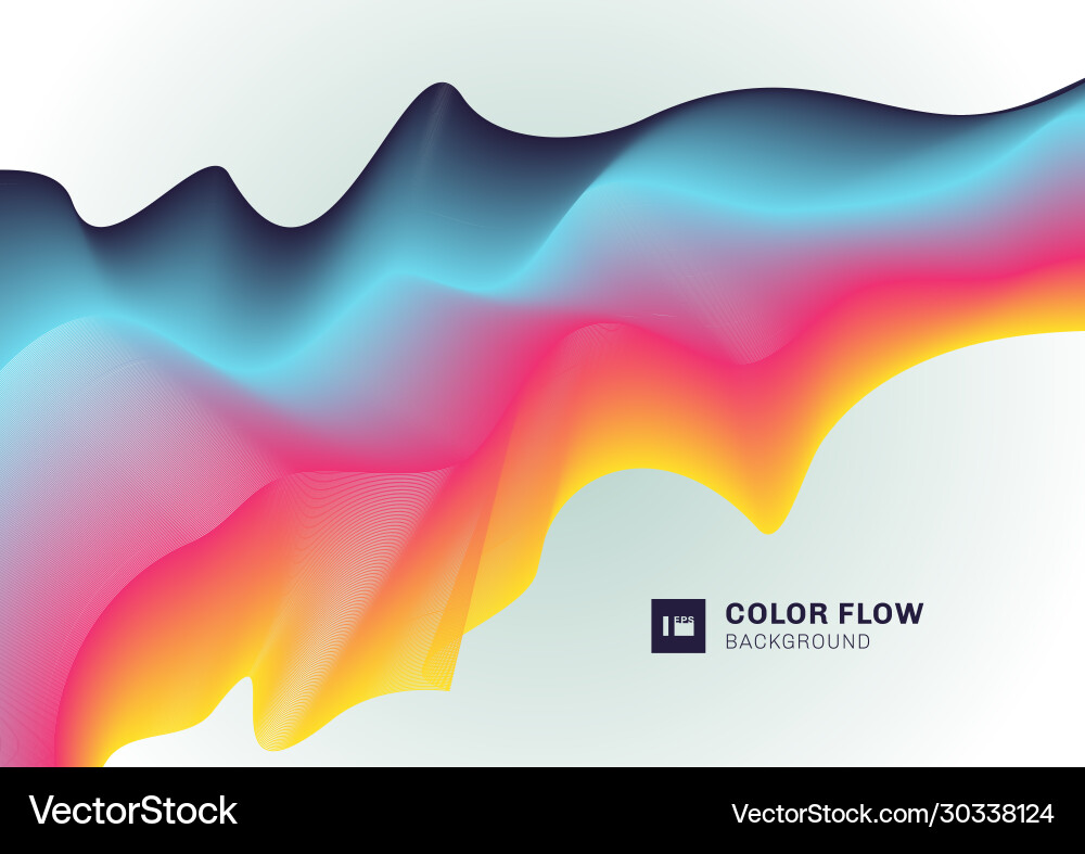 Abstract modern colorful fluid line gradient Vector Image