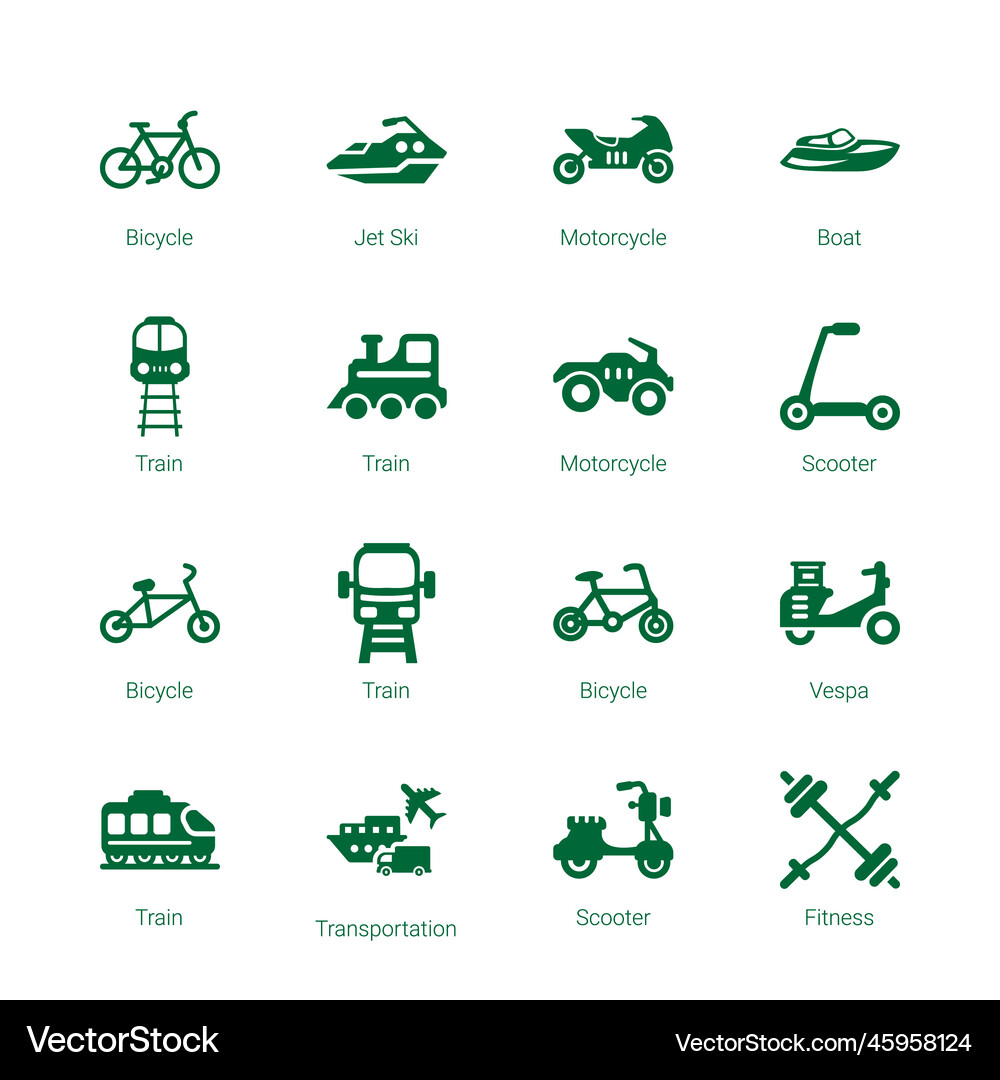 Bike icons Royalty Free Vector Image - VectorStock