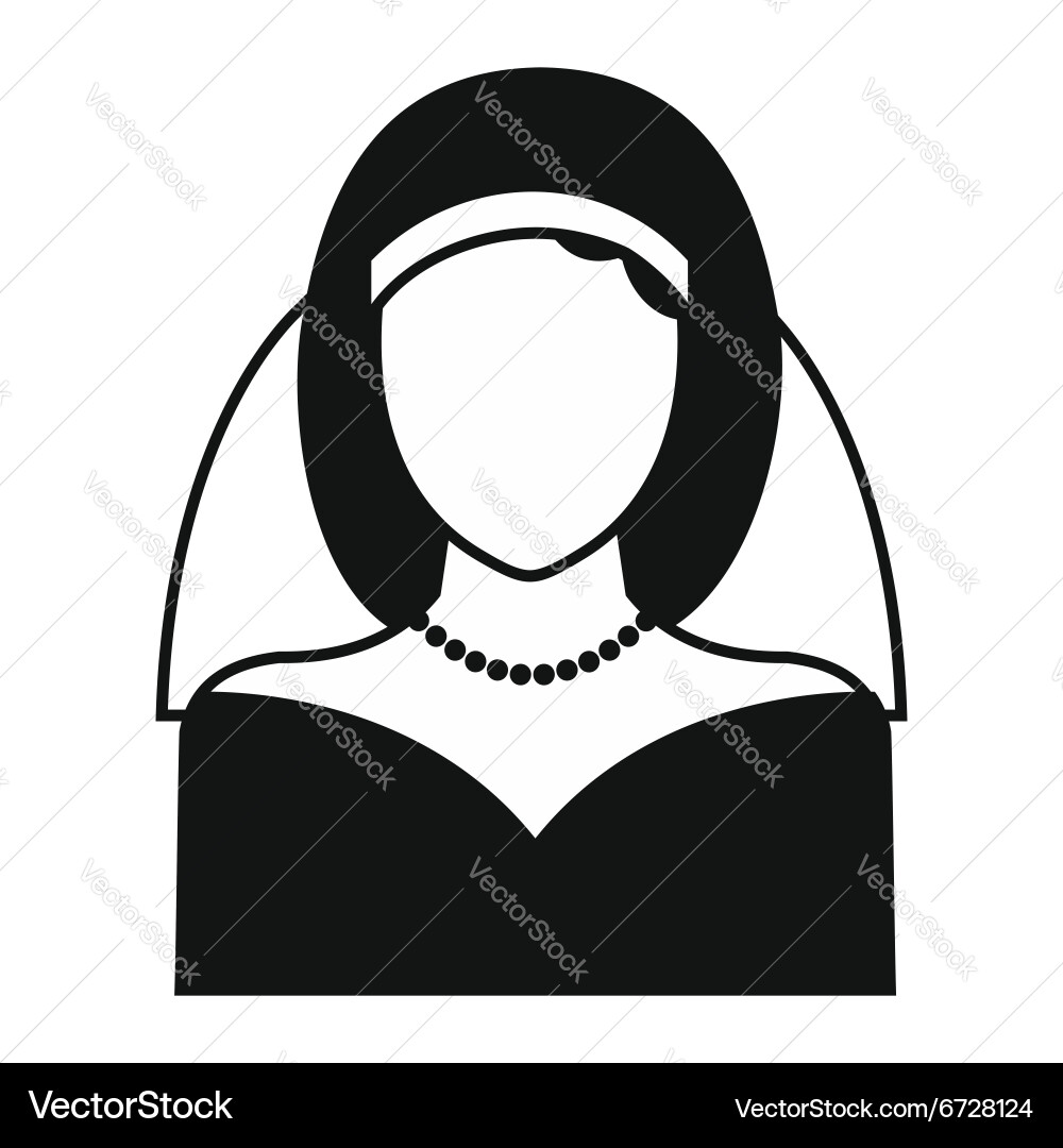 Bride simple icon Royalty Free Vector Image - VectorStock