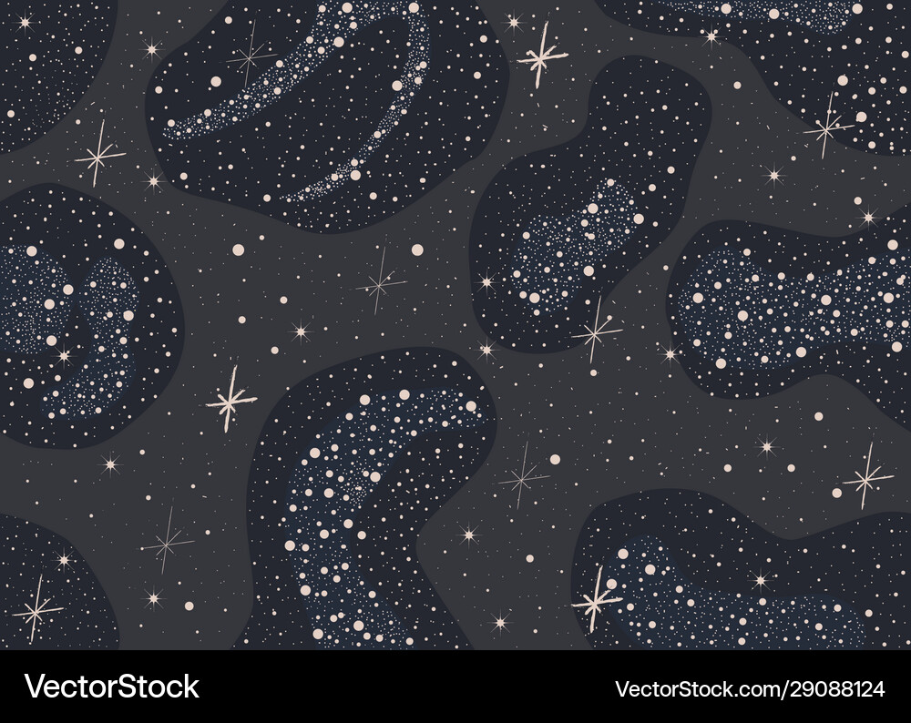 Colorful seamless pattern with shiny stars Vector Image