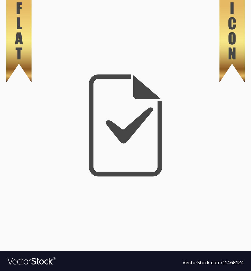 Document with check mark Royalty Free Vector Image