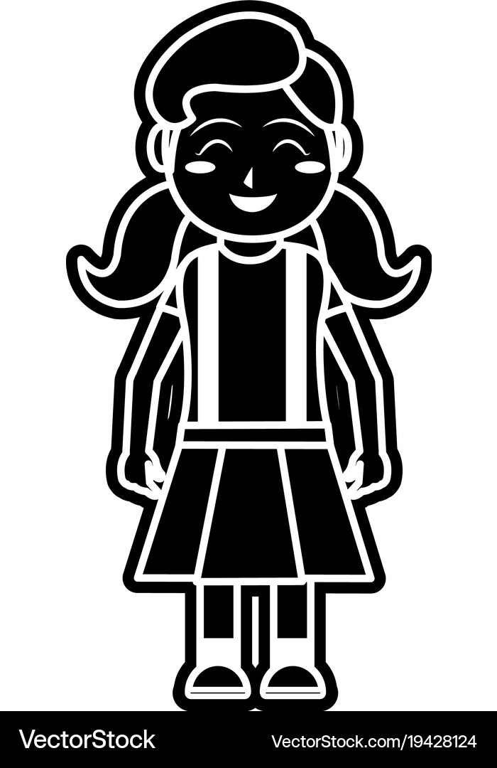 Girl cartoon design Royalty Free Vector Image - VectorStock