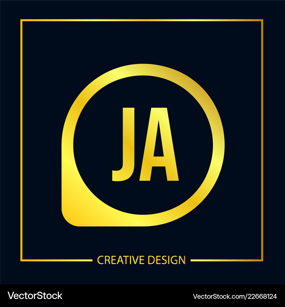 Initial letter ja logo template design Royalty Free Vector