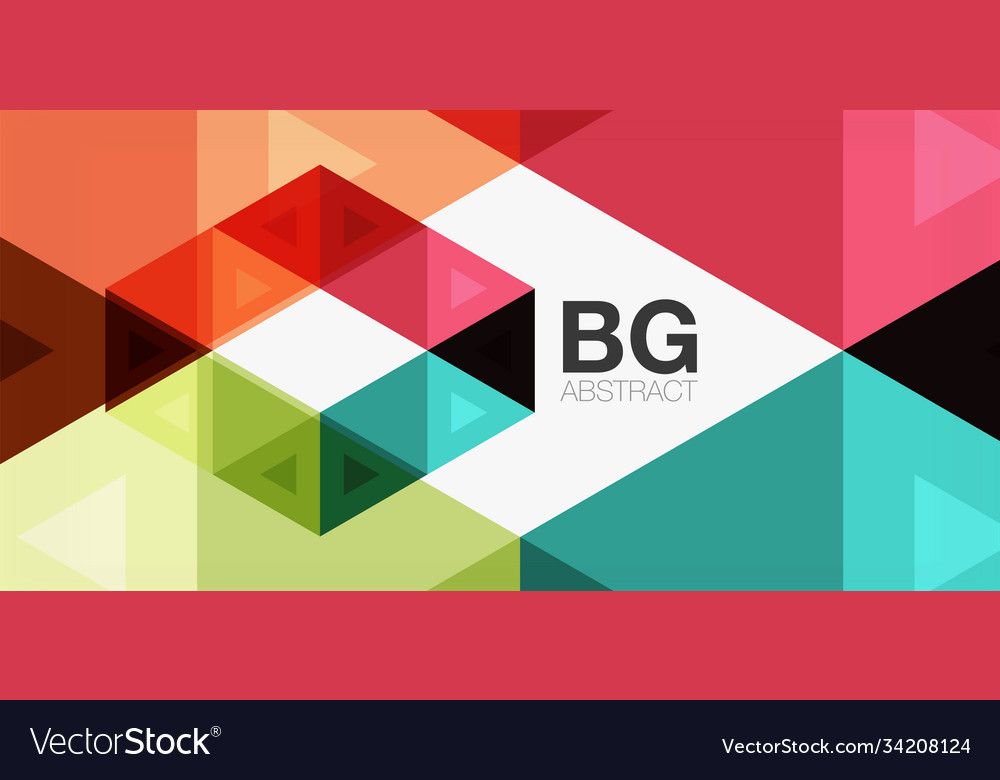 Mosaic Triangle Pattern Abstract Background Vector Image