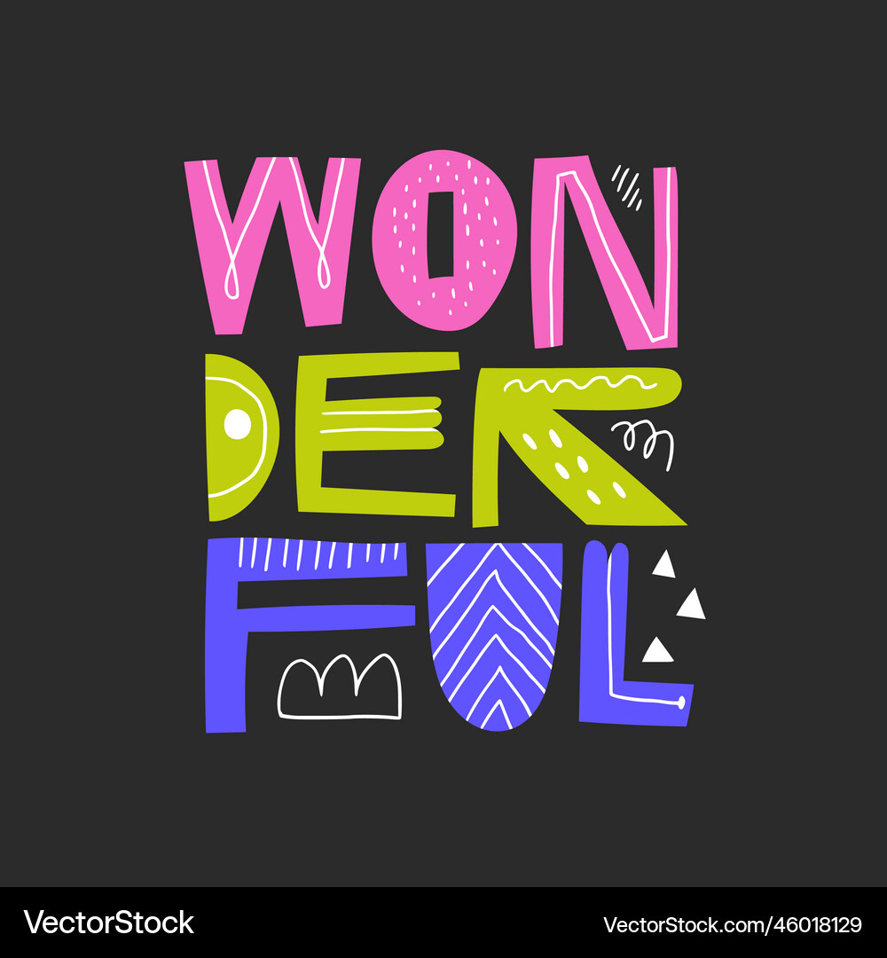 Colorful Lettering Art Royalty Free Vector Image