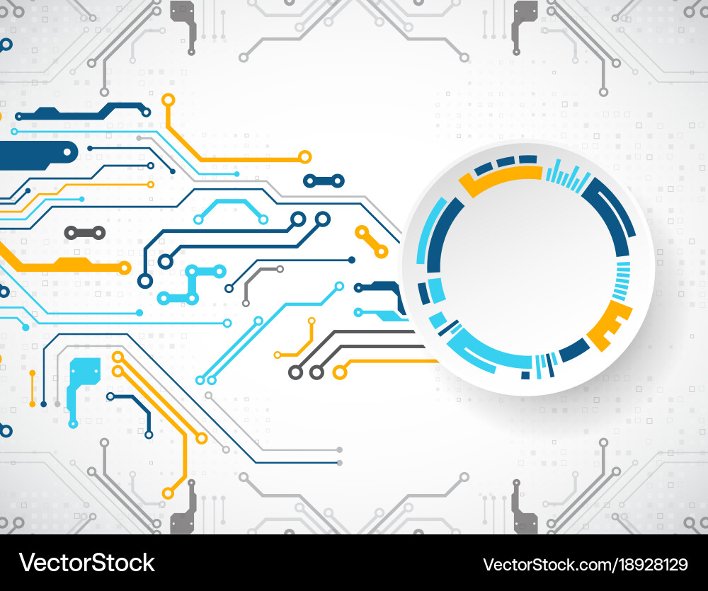 Hi-tech digital technology and engineering theme Vector Image
