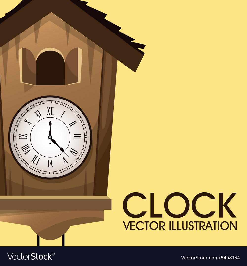Clock icon object time concept design Royalty Free Vector