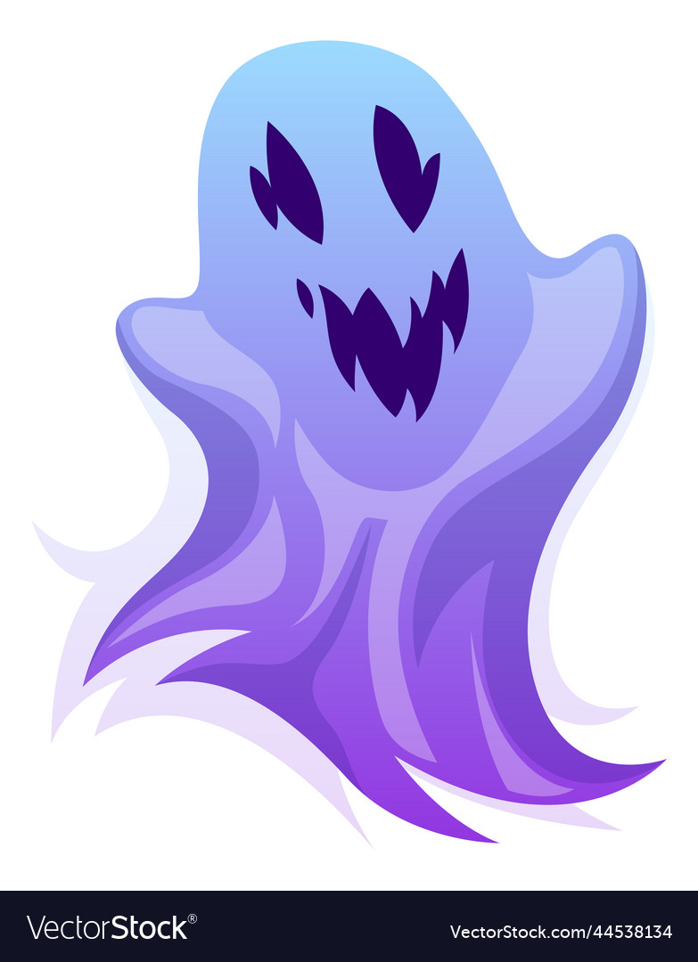 Ghost Character Halloween Scary Ghostly Monster Vector Image