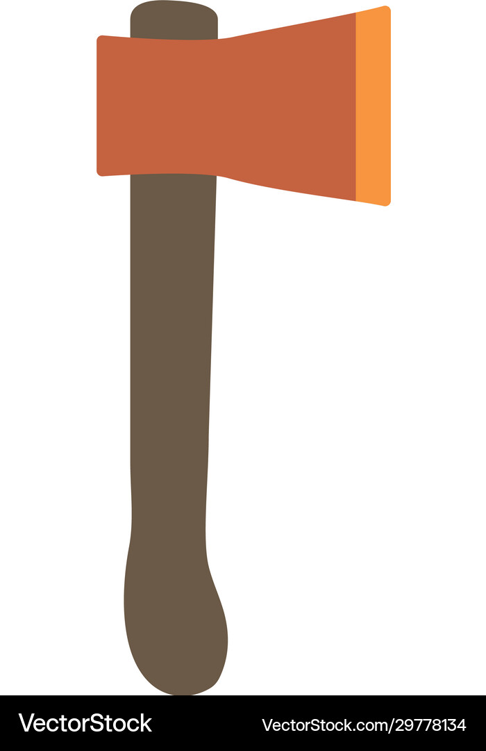 Isolated axe flat style icon design Royalty Free Vector