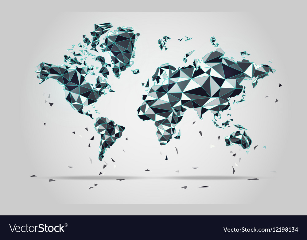 Polygonmap preview Royalty Free Vector Image - VectorStock