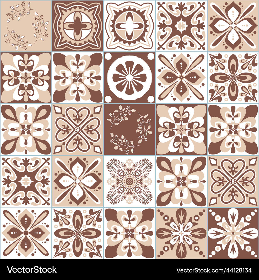 Traditional spanish ceramic tile talavera Vector Image