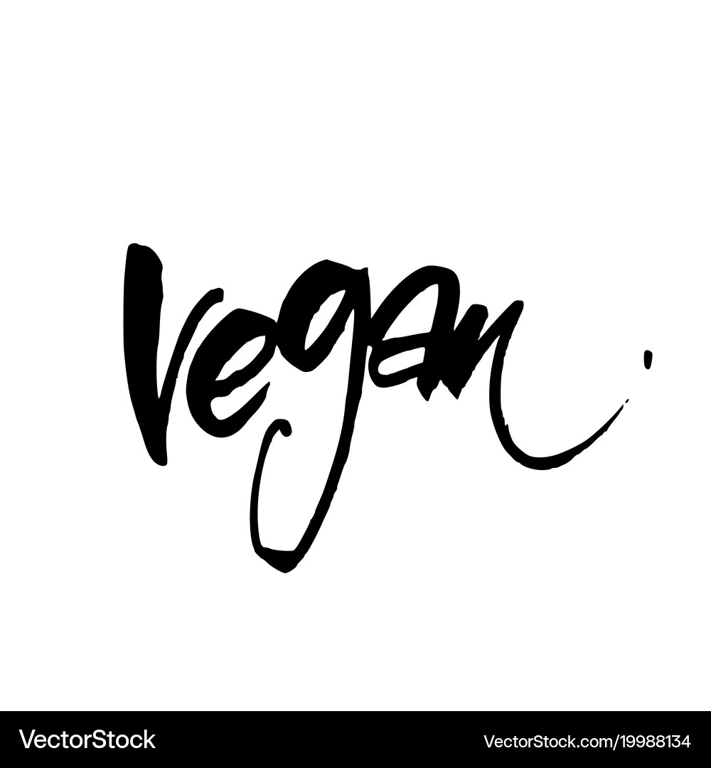 Vegan lettering template Royalty Free Vector Image