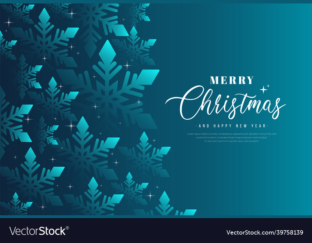 Abstract blue gradient snowflake pattern Vector Image