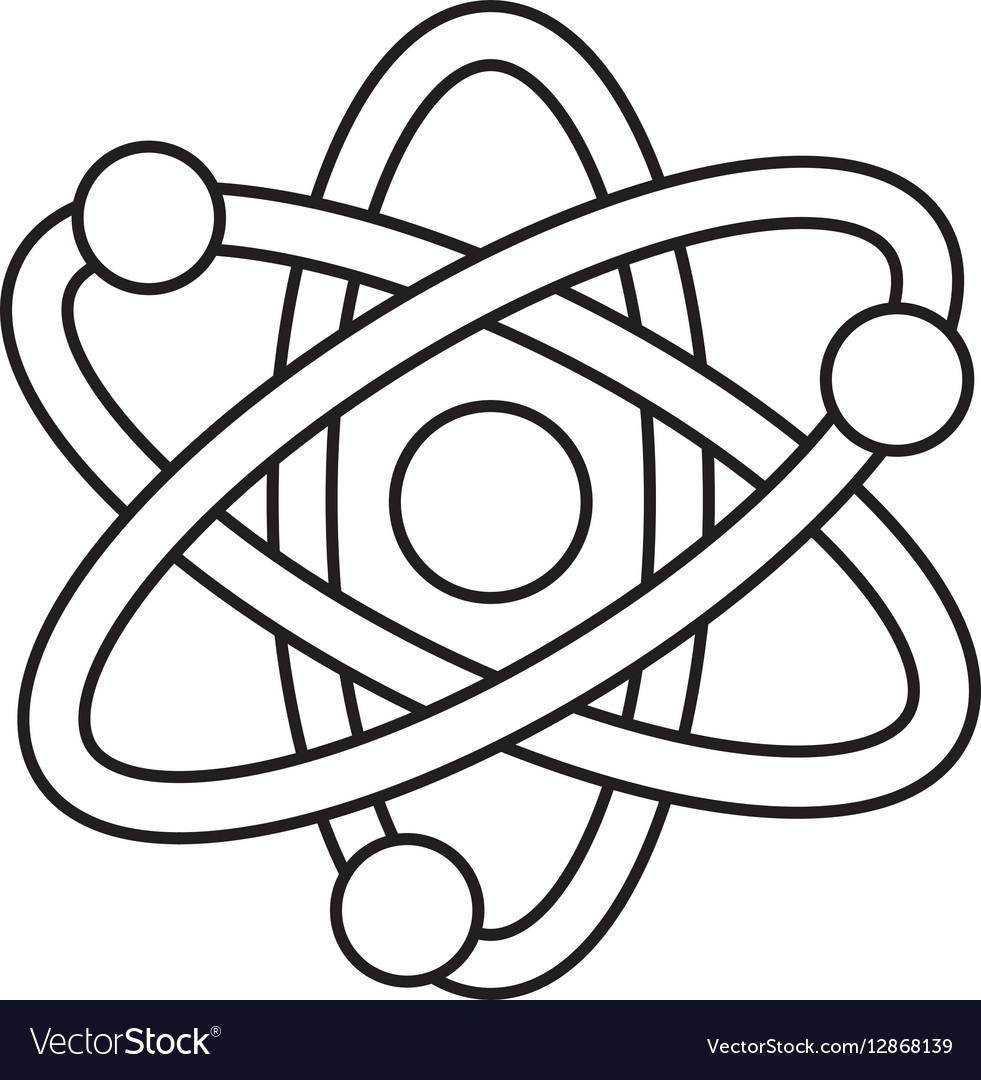 Atom molecule isolated Royalty Free Vector Image