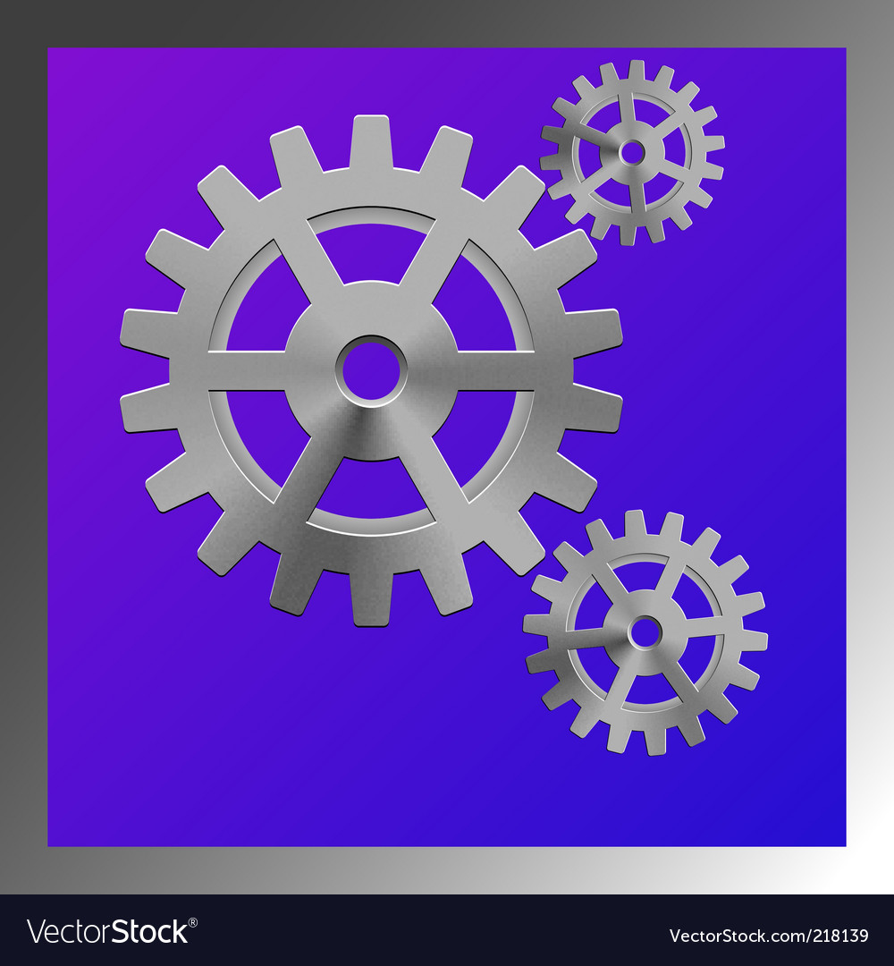 Gear box composition Royalty Free Vector Image