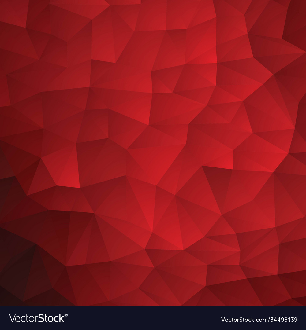 Low polygon red triangle pattern background Vector Image