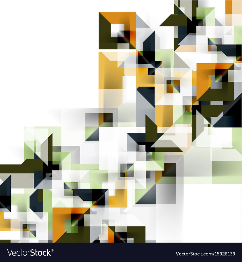 Modern square geometric pattern design on white Vector Image