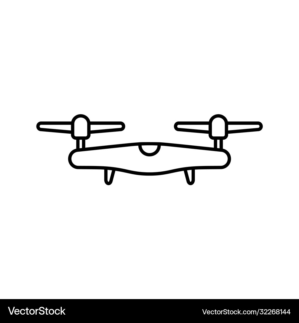 Drone icon linear logo robotic quadcopter Vector Image