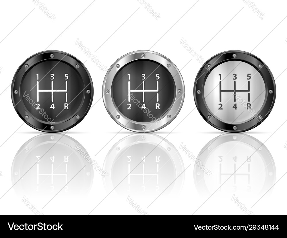 Gear shift Royalty Free Vector Image - VectorStock