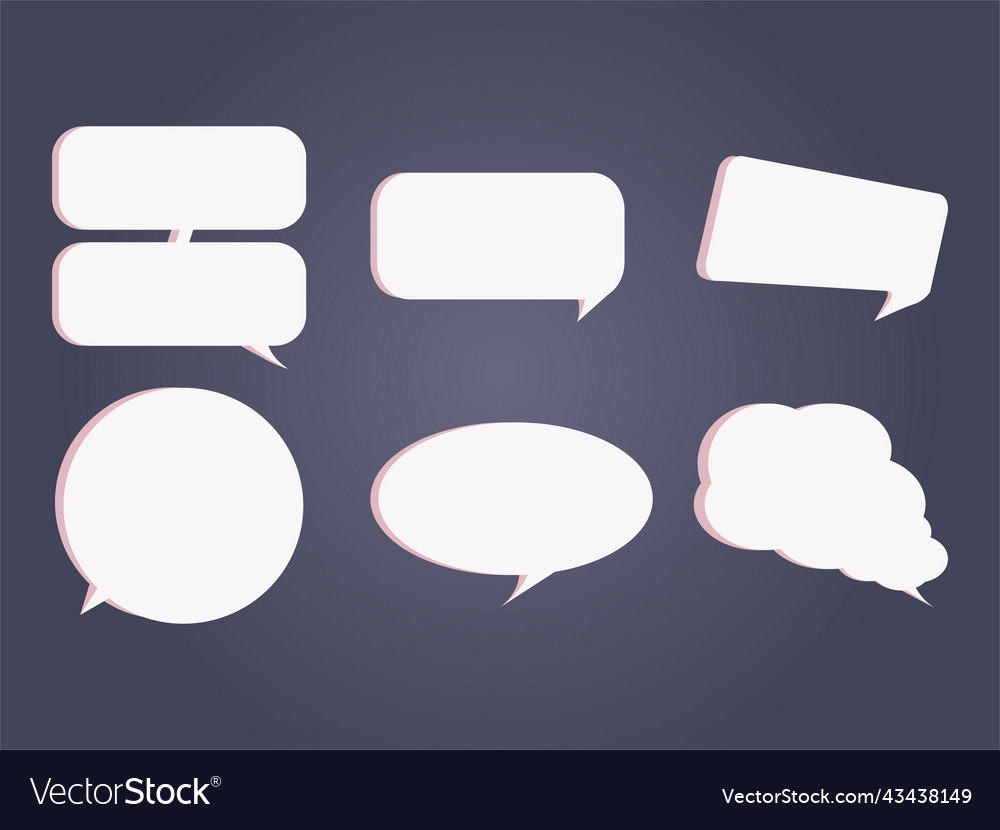 3d bubble chat set Royalty Free Vector Image - VectorStock