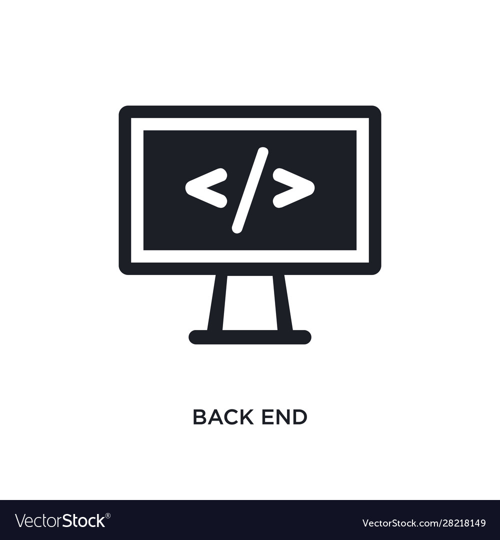 Back end isolated icon simple element from Vector Image Back end isolated icon simple element from Vector Image