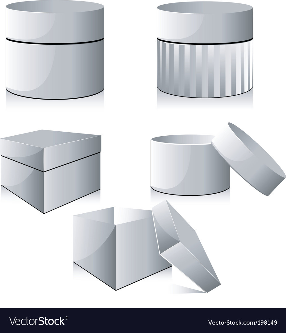 Blank boxes Royalty Free Vector Image - VectorStock