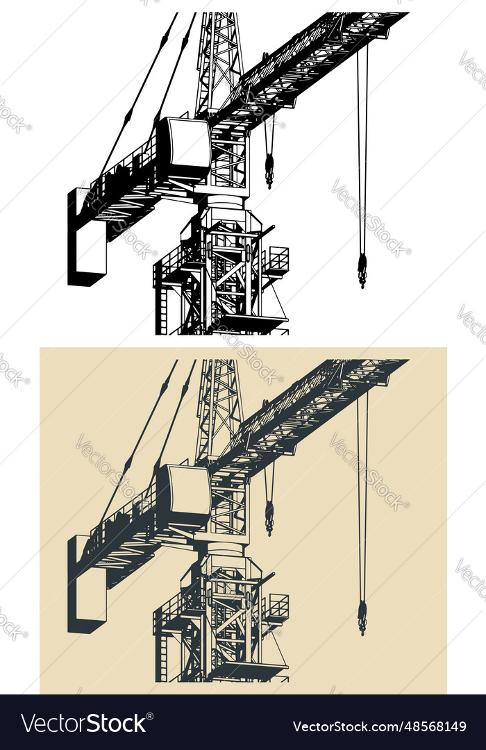 Construction crane Royalty Free Vector Image - VectorStock