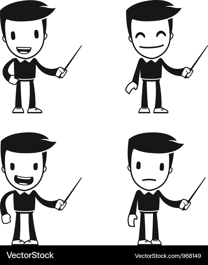 Funny cartoon helper man Royalty Free Vector Image