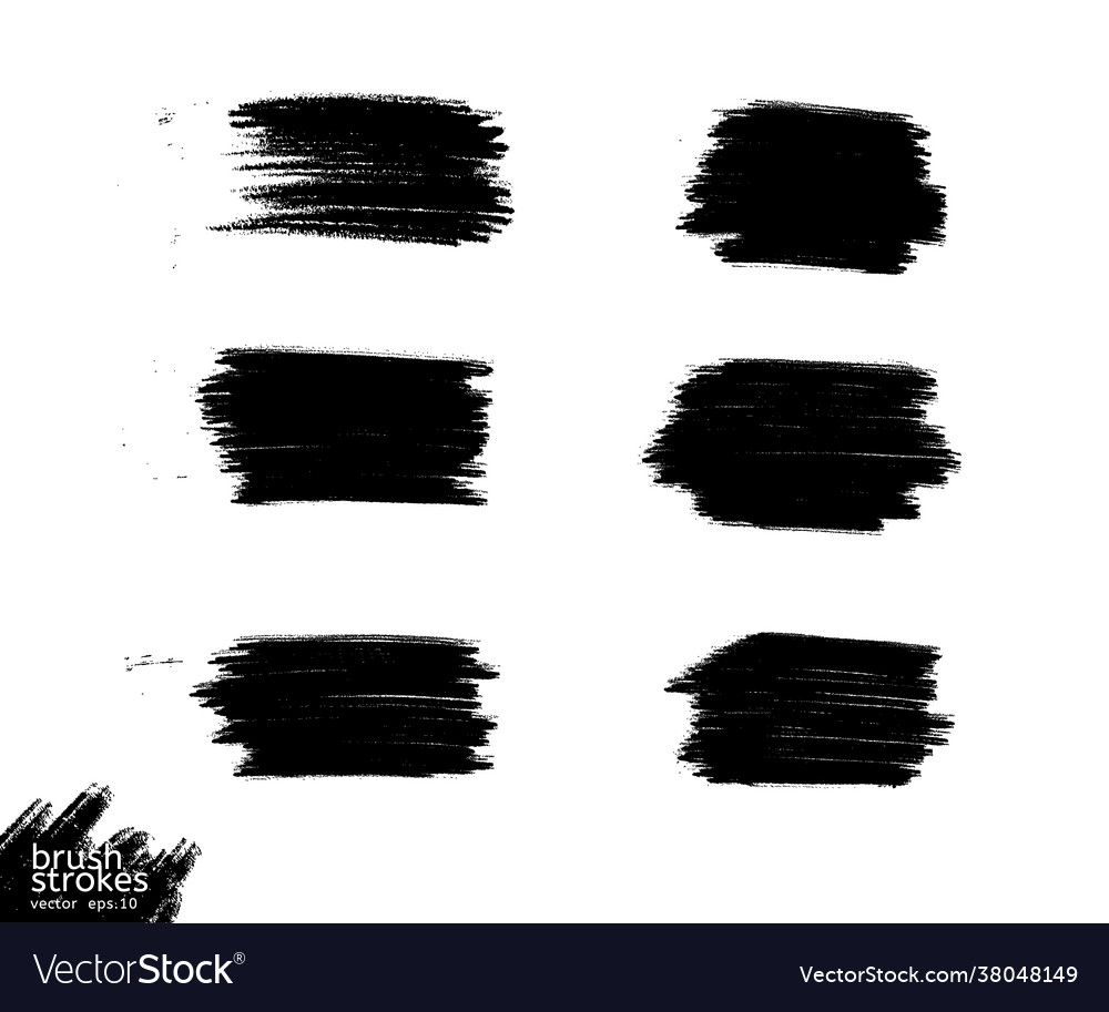 Grunge black paint ink brush stroke brush dirty Vector Image