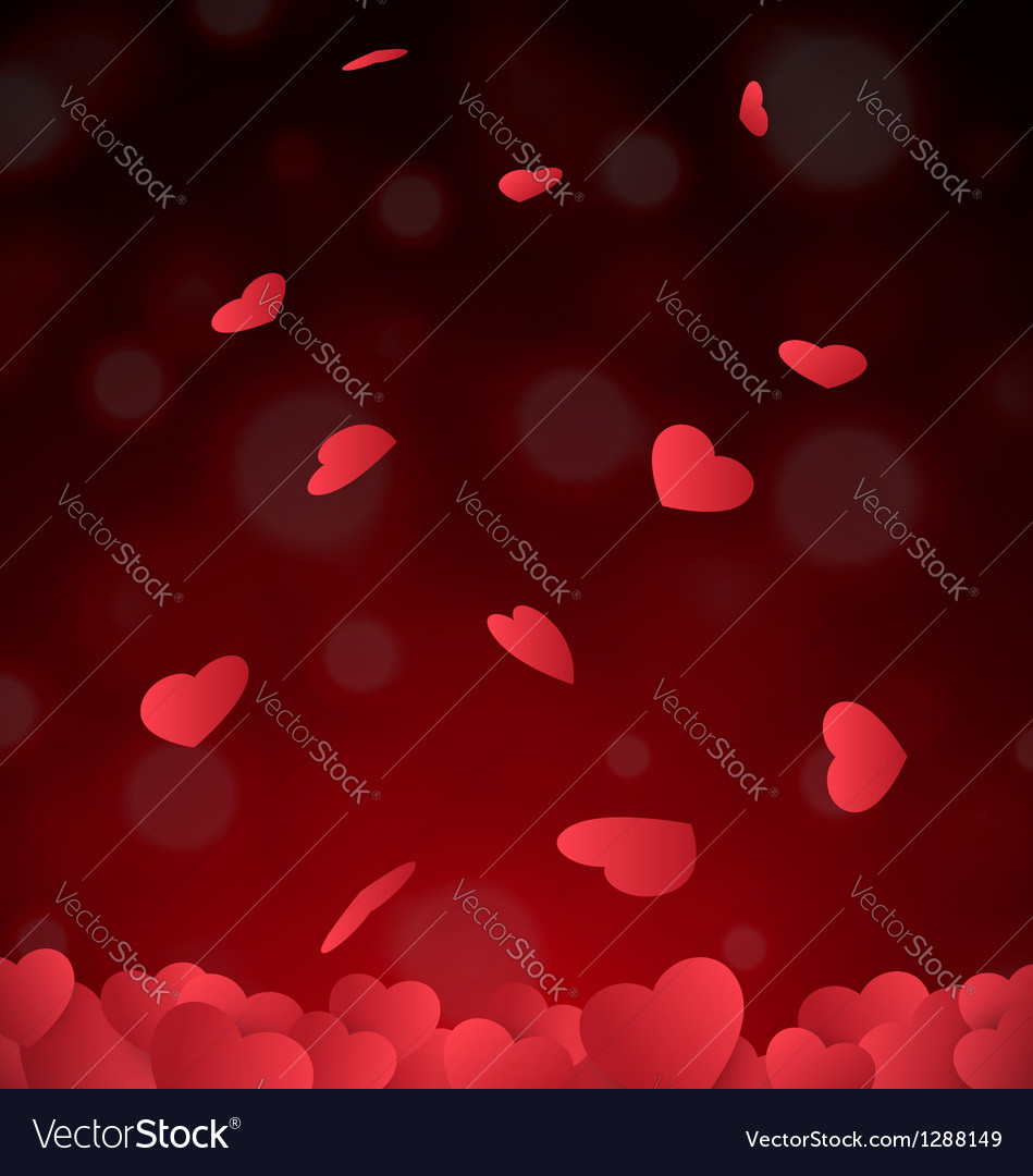 Hearts are falling Royalty Free Vector Image - VectorStock