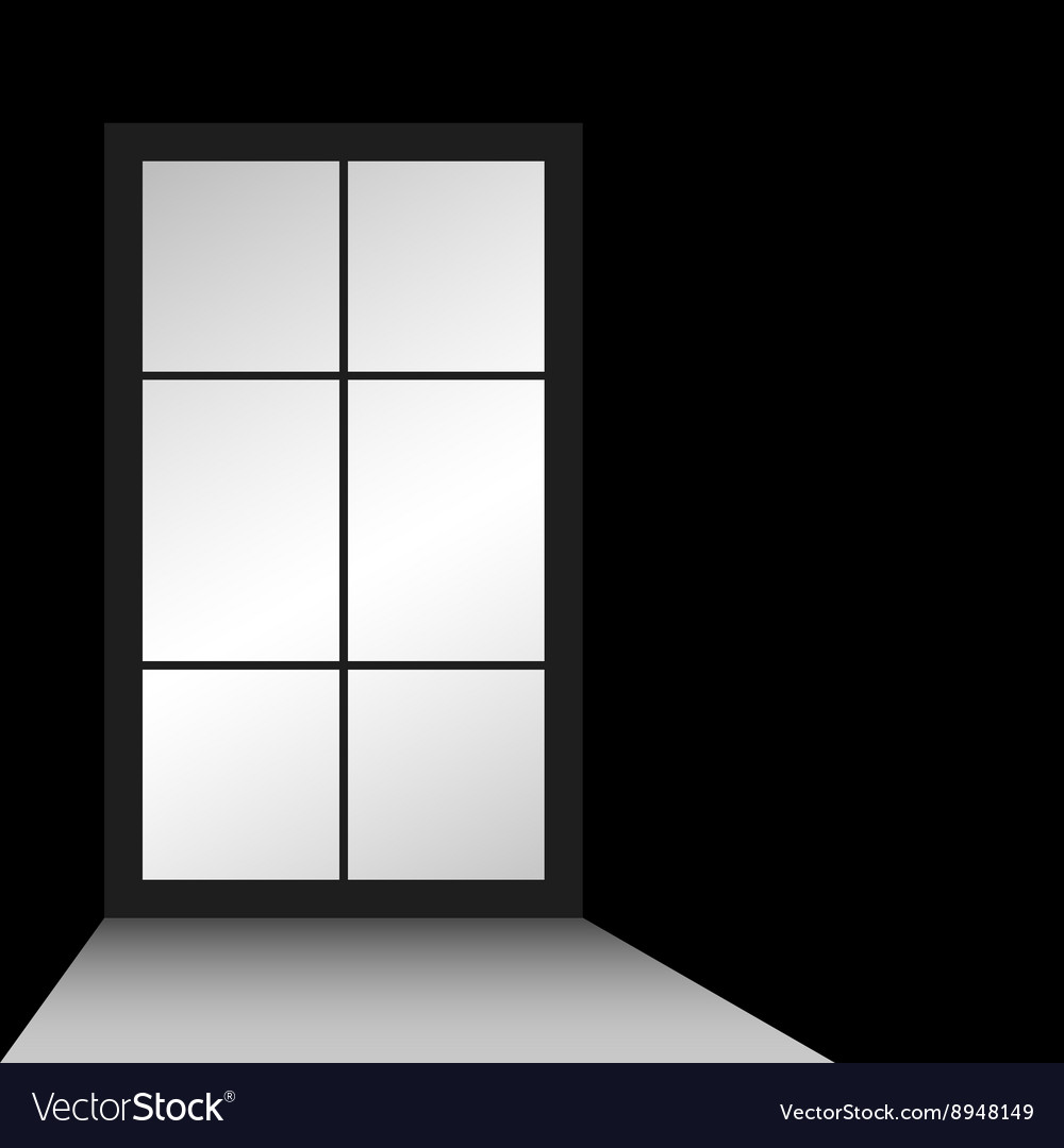 Window on black Royalty Free Vector Image - VectorStock