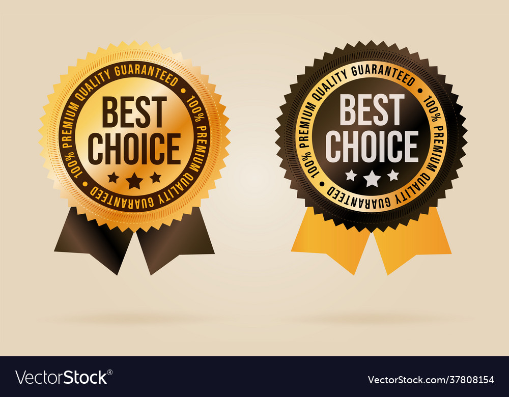Best choice emblem with rosette medal design Vector Image Best choice emblem with rosette medal design Vector Image