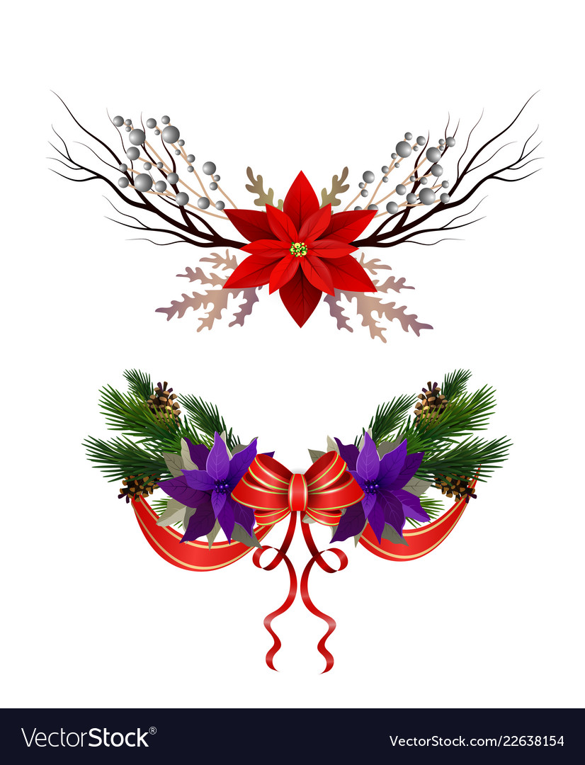 Christmas decoration set Royalty Free Vector Image