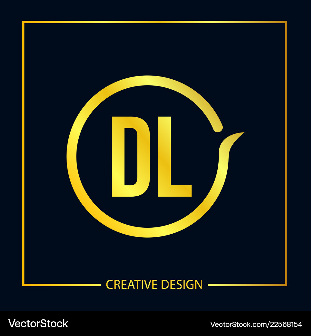 Initial letter dl logo template design Royalty Free Vector
