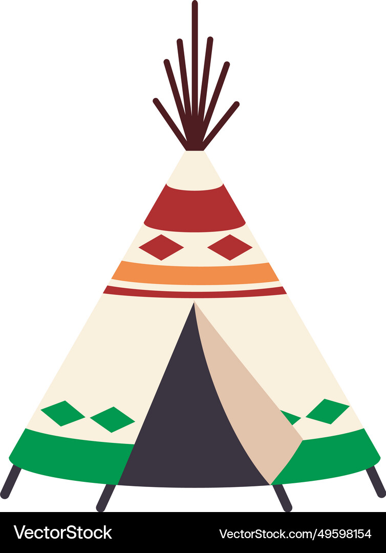 Teepee native america tribal Royalty Free Vector Image