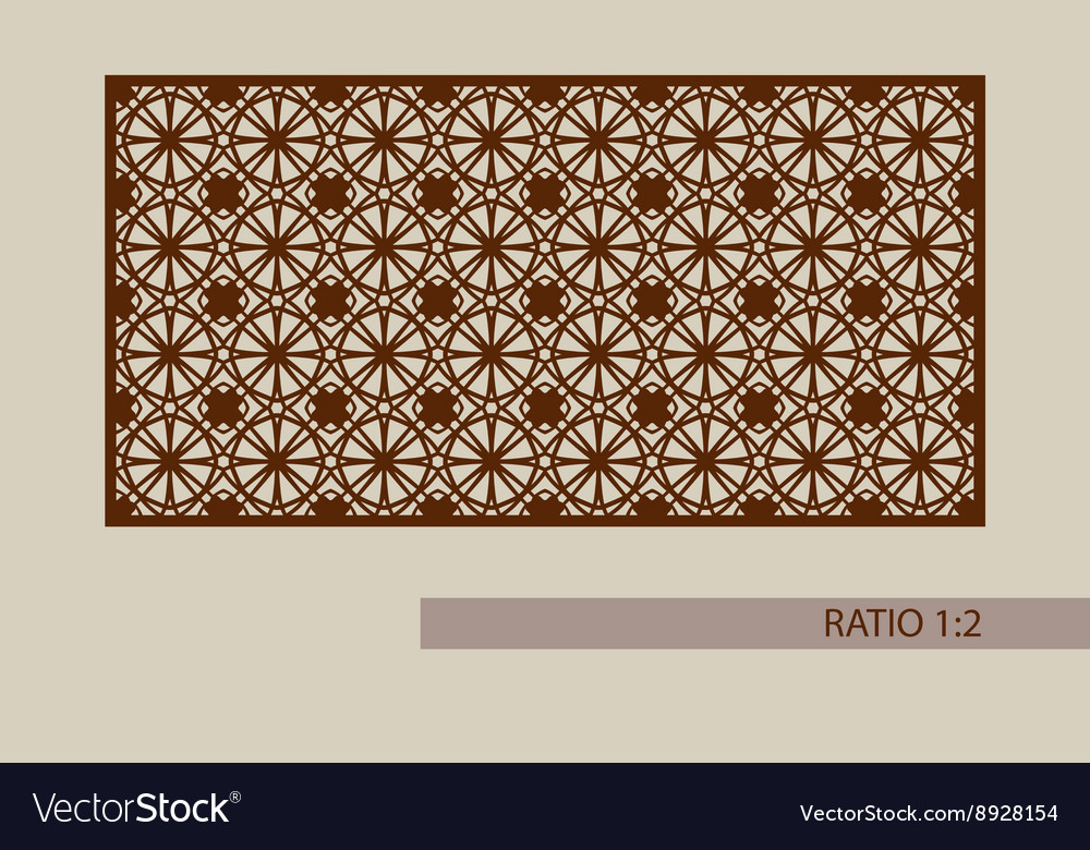 The template pattern for decorative panel Vector Image
