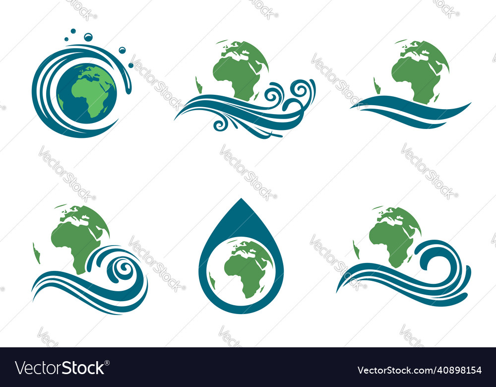 World Water Day Icon Set Royalty Free Vector Image