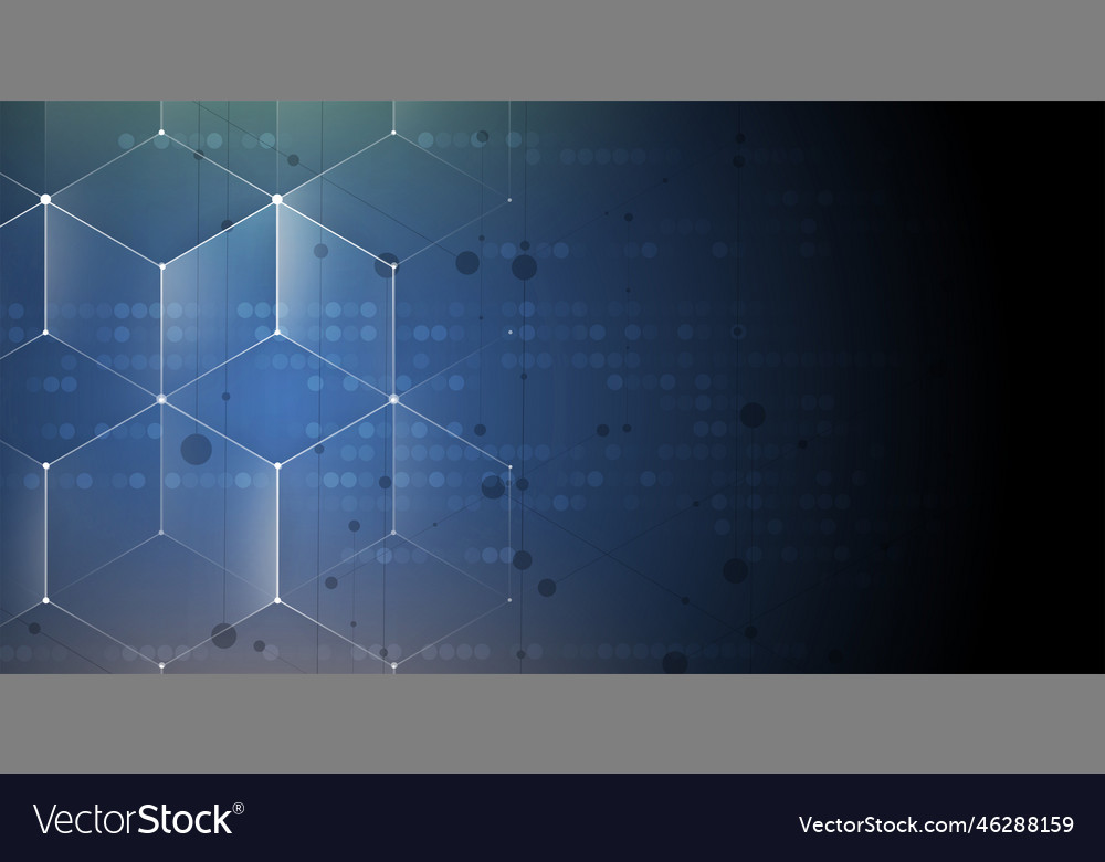 Abstract structure circuit computer cube Vector Image