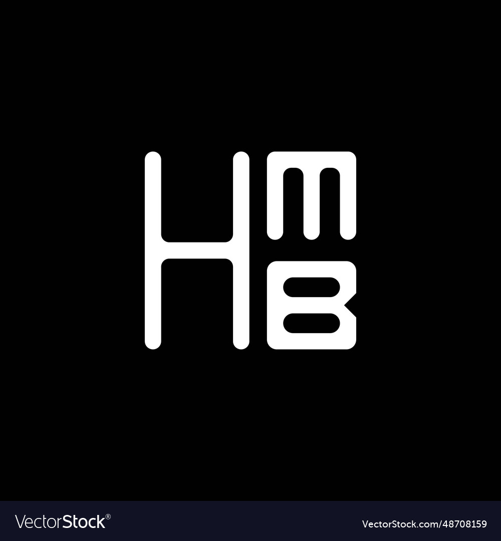 Hmb letter logo design simple and modern Vector Image