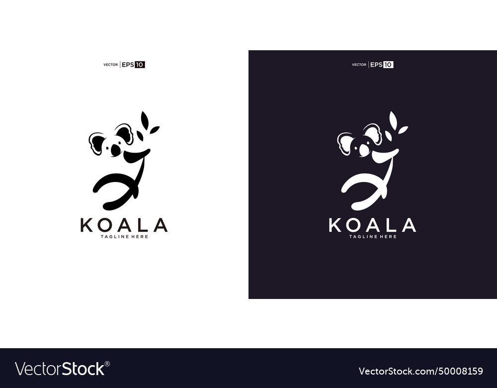Koala logo design inspiration Royalty Free Vector Image Koala logo design inspiration Royalty Free Vector Image